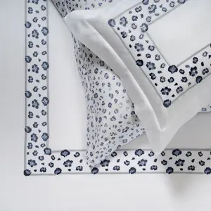 DEA LUXURY LINENS Timothy Corrigan For Dea Animale Print Sham, Euro - Blue
