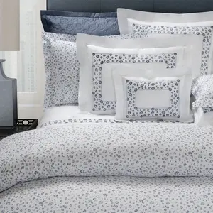 DEA LUXURY LINENS Timothy Corrigan For Dea Animale Print Sateen Sheet Set, King - Blue