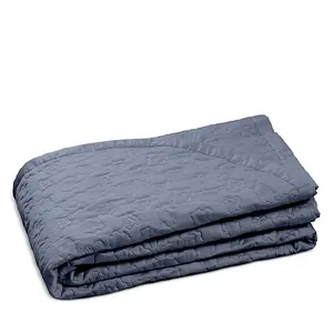 DEA LUXURY LINENS Timothy Corrigan For Dea Animale Quilted Coverlet, Queen - Blue