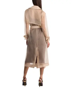 Alice + Olivia Silvia Mixed Media Trench Coat