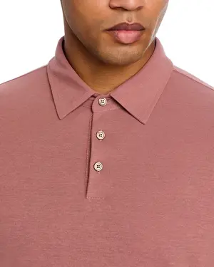 SLOWEAR Ice Cotton Short Sleeve Polo Shirt - Rose