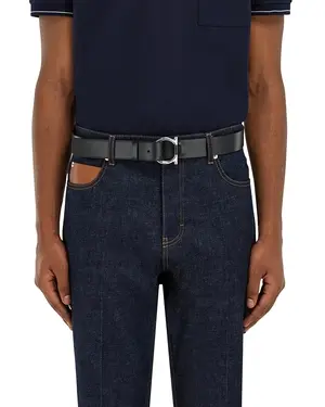 FERRAGAMO Gancini Leather Belt - Nero