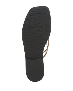 Veronica Beard Clea Piping Jelly Sandals - Clear/chestnut