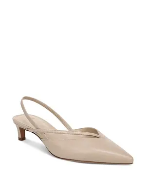 Vince Clara Pointed Slingback Pumps - Birch Sand