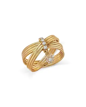 Bloomingdale'S Diamond And 14k Yellow Ring - Gold