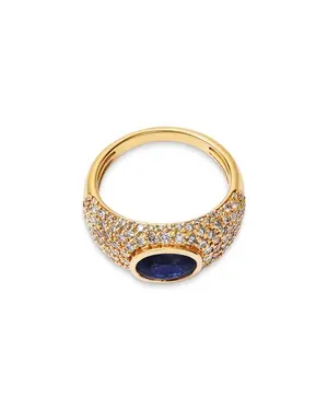 Bloomingdale'S 14k Yellow Sapphire & Diamond Ring