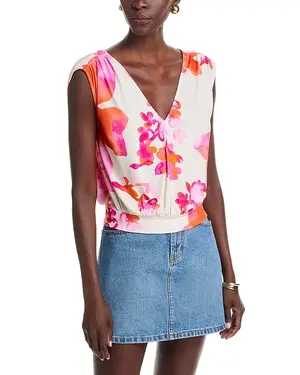 Ramy Brook Sabine Top - Sunset Orange Floral