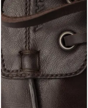 Prada Shuffle Antiqued Leather Laced Shoes - Brown