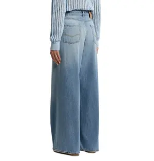 Peserico Low Rise Wide Leg Jeans - Ink