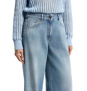 Peserico Low Rise Wide Leg Jeans - Ink
