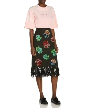 Marni Sequin Fringe Hem Skirt