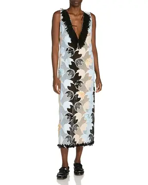 Marni Sleeveless Macrame Dress - Lily White
