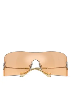 Miu Miu 44mm Rectangular Sunglasses - Orange