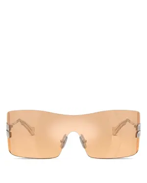 Miu Miu 44mm Rectangular Sunglasses - Orange