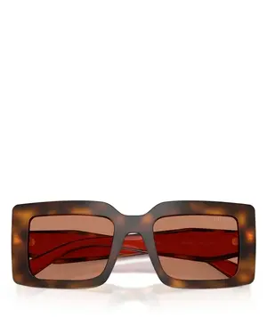Prada Rectangular Sunglasses, 53mm - Brown