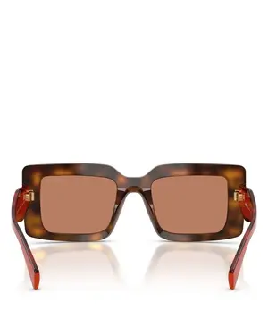 Prada Rectangular Sunglasses, 53mm - Brown