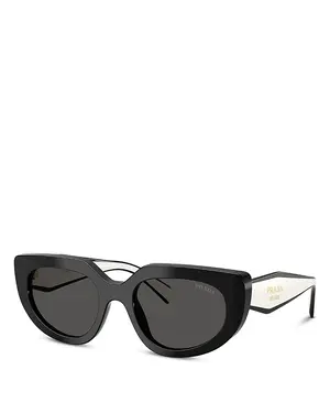 Prada Oval Sunglasses, 54mm - Black
