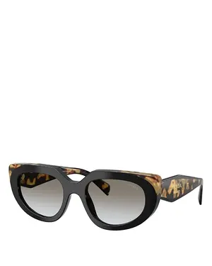 Prada Oval Sunglasses, 54mm Grey Gradient