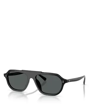 Oliver Spencer Estin Square Frame Sunglasses, 58mm - Black