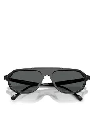 Oliver Spencer Estin Square Frame Sunglasses, 58mm - Black