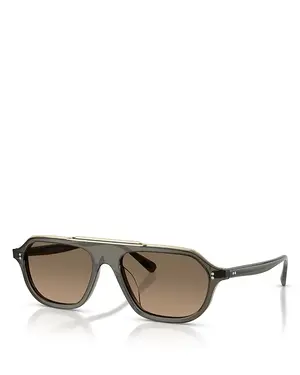 Oliver Spencer Oliver Peoples Estin Square Frame Sunglasses, 58mm Sand
