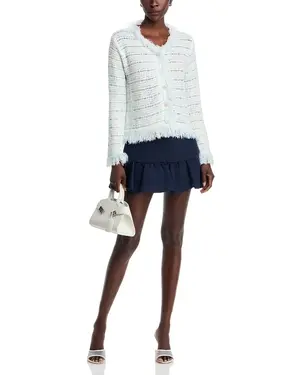 NANCY YANG Fringe Cardigan Top