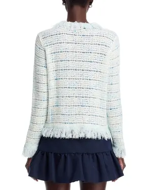NANCY YANG Fringe Cardigan Top