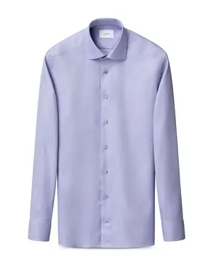 Eton Textured Twill Dress Shirt - Light Purple