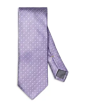 Eton Geometrical Silk Classic Tie - Medium Purple