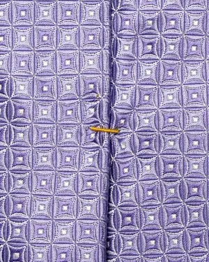 Eton Geometrical Silk Classic Tie - Medium Purple