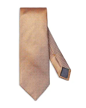 Eton Micro Pattern Silk Classic Tie - Medium Orange