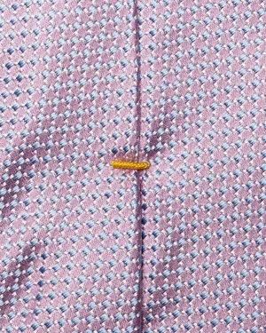 Eton Micro Print Silk Classic Tie - Medium Pink