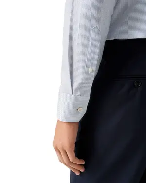 Eton Textured Twill Dress Shirt - Light Blue