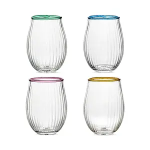 JULISKA Nell Stemless Wine Glasses, Set Of 4 - Multi