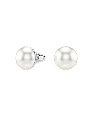 SWAROVSKI Matrix Crystal Pearl Stud Earrings - White