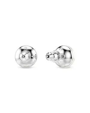 SWAROVSKI Matrix Crystal Pearl Stud Earrings - White
