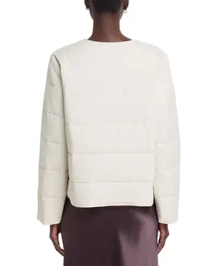 Eileen Fisher Round Neck Quilted Jacket