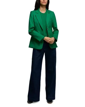 ARGENT Notch Lapel Two-button Blazer - Jade