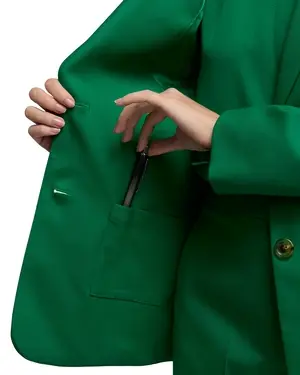 ARGENT Notch Lapel Two-button Blazer - Jade