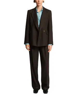 ARGENT Lenox Leather Belted Blazer - Brown