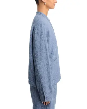 Eileen Fisher Mandarin Collar Shirt Jacket