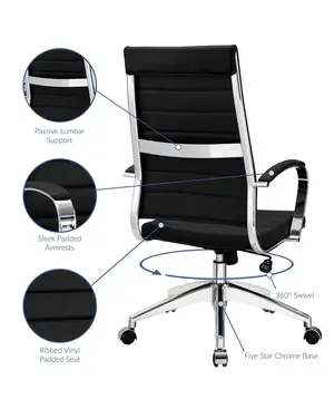 MODWAY Jive Highback Office Chair - Black