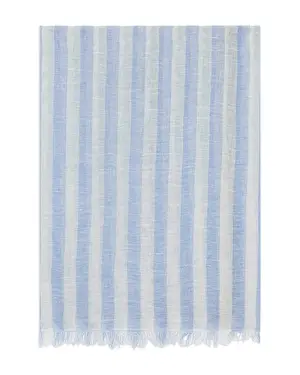 Gerard Darel Dominique Stripe Print Scarf - Blue Sky