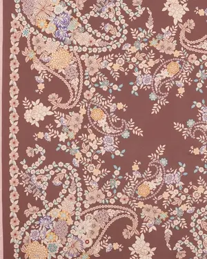 Gerard Darel Diane Floral Print Silk Scarf - Pink