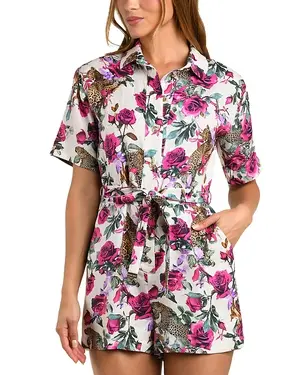 L'Agence Linen Romper - Multi