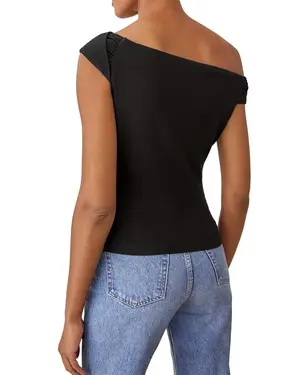 REFORMATION Cello Knit Top - Black