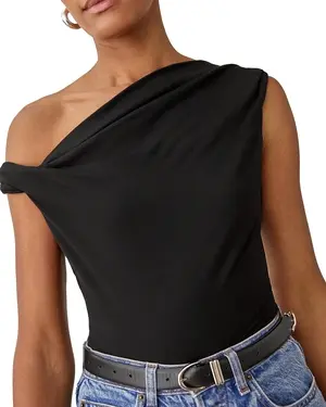 REFORMATION Cello Knit Top - Black