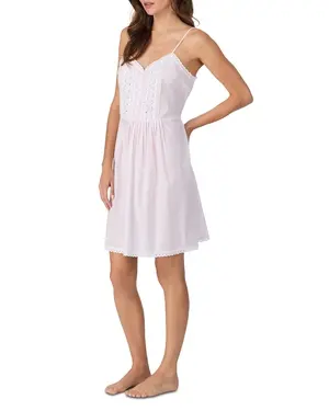 Eileen West Lawn Strappy Chemise - Pink Chalk