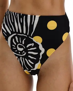 CALA DE LA CRUZ Lulu Bikini Bottom - Calicobw