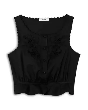RE/DONE Jerry Tank Blouse - Black
